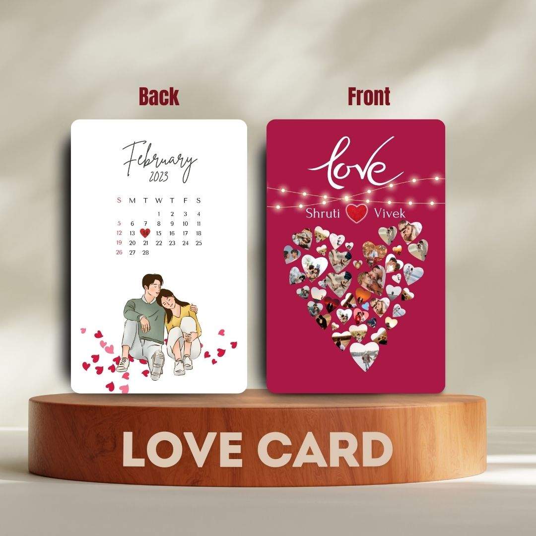 Couple Love Calendar Wallet Card - Couple Gift | Gift for Your Love