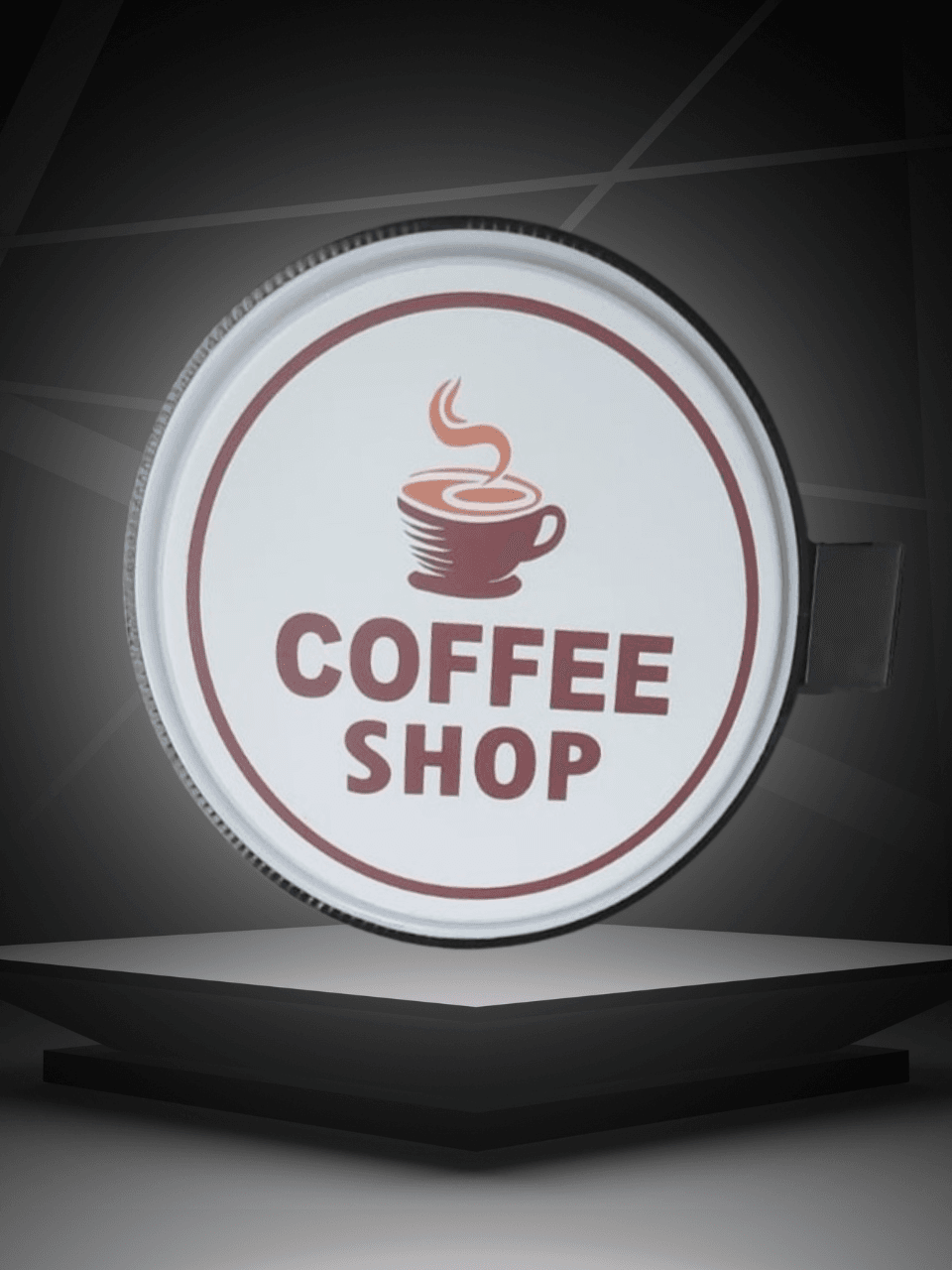 Round Lolipop Sign Board | Wall Mount Sign Board | 24"×24"